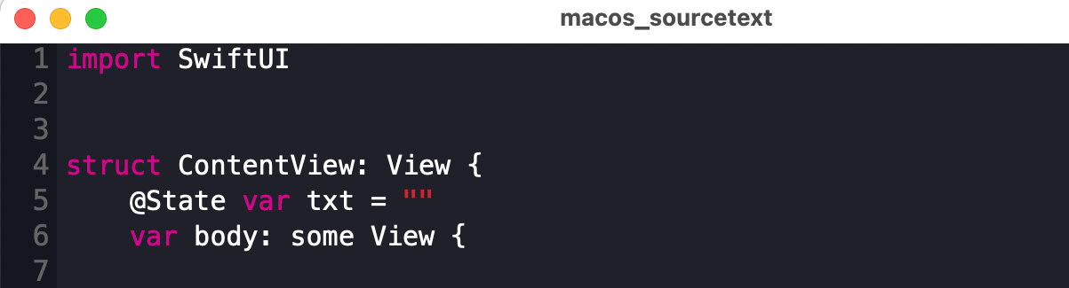 Macos Swiftui 组件之富文本编辑器支持swift和python语言高亮支持行数(教程含源码) - 小专栏