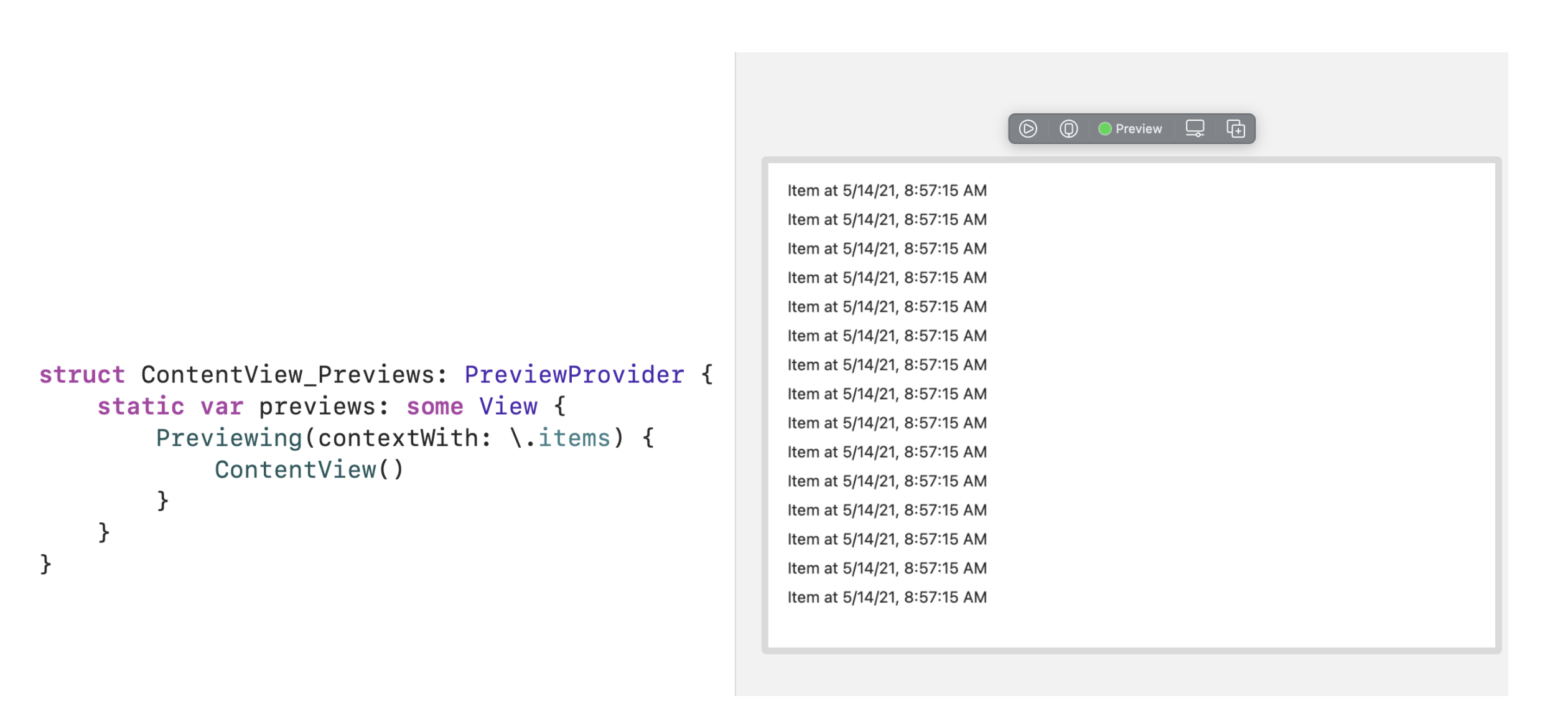 Swiftui Coredata 之 如何快速previewcoredata数据 (教程含源码) - 小专栏